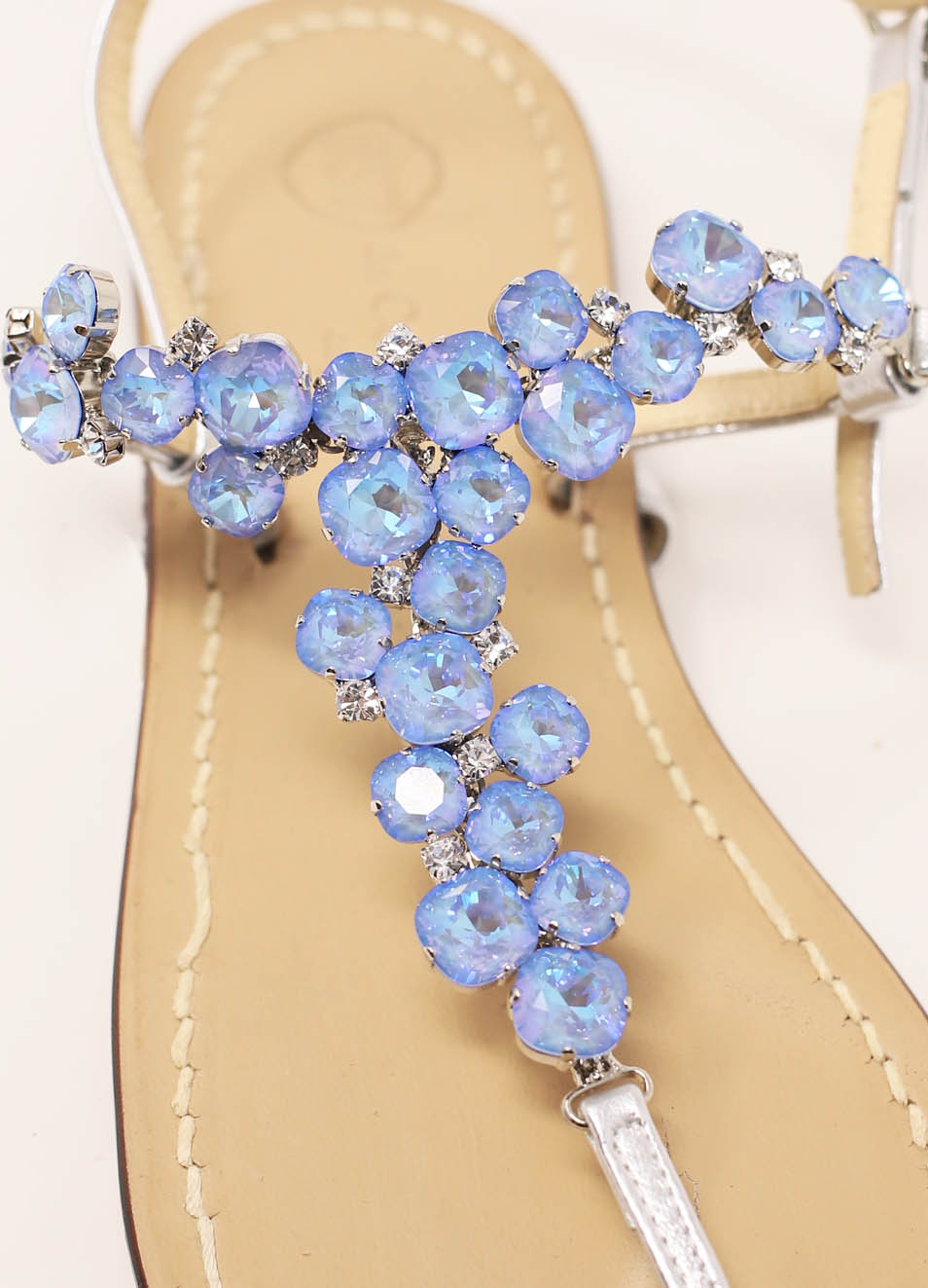 sandali capri gioiello azzurri - Da Costanzo - Manecapri