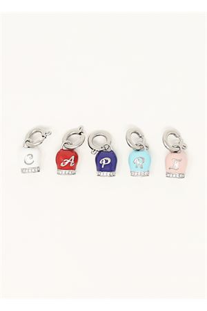 Blue Capri bell charm with customizable letter - Capri Bell - Manecapri